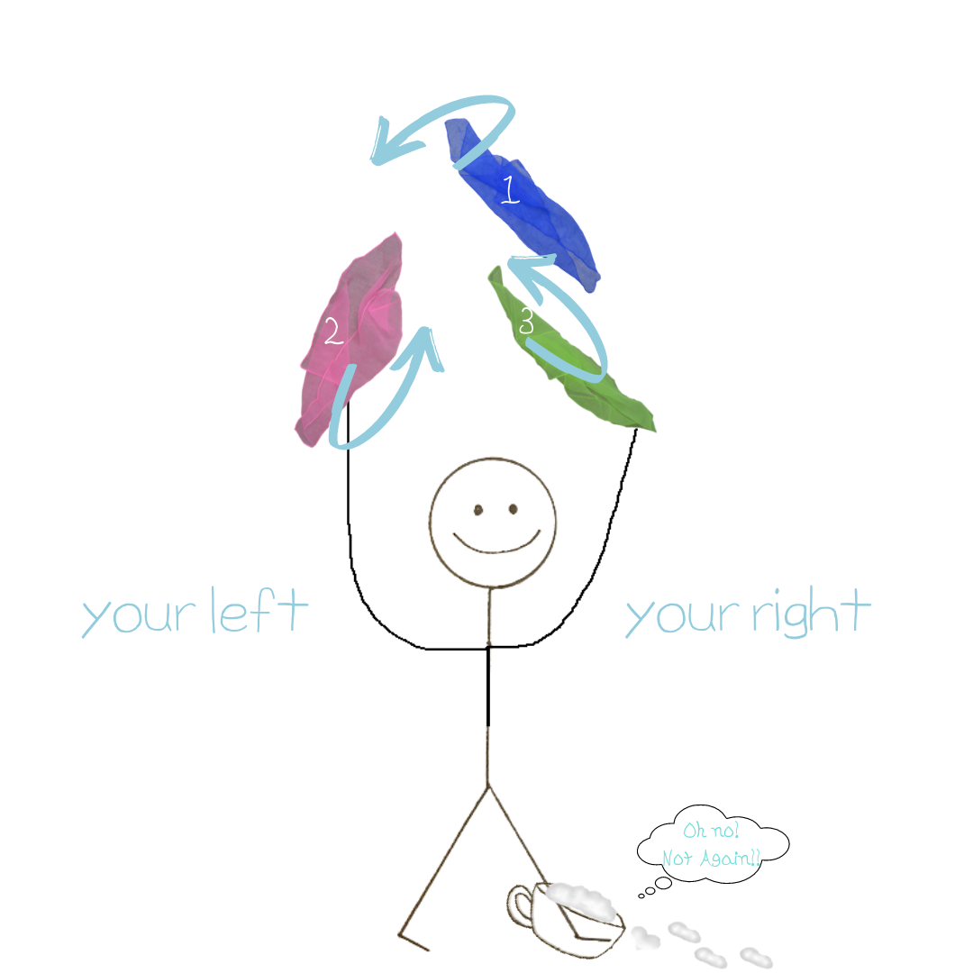 How to juggle scarves as a break from juggling your day